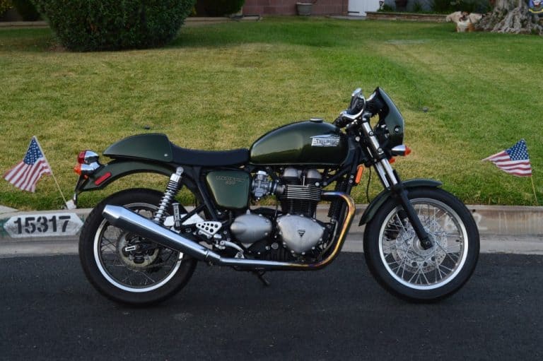 TRIUMPH 900 THRUXTON 2014 FOR SALE BRITISH RACING GREEN $5,500 – Carpy ...